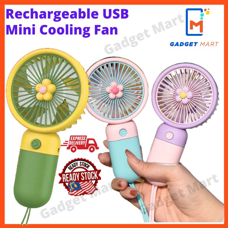 Cooling Portable Hand Table Mini Clip Fan USB Charge Battery Desk ...