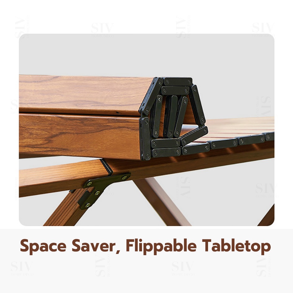 SIV Camping Metal Table Foldable Meja Lipat Camping Outdoor Folding ...