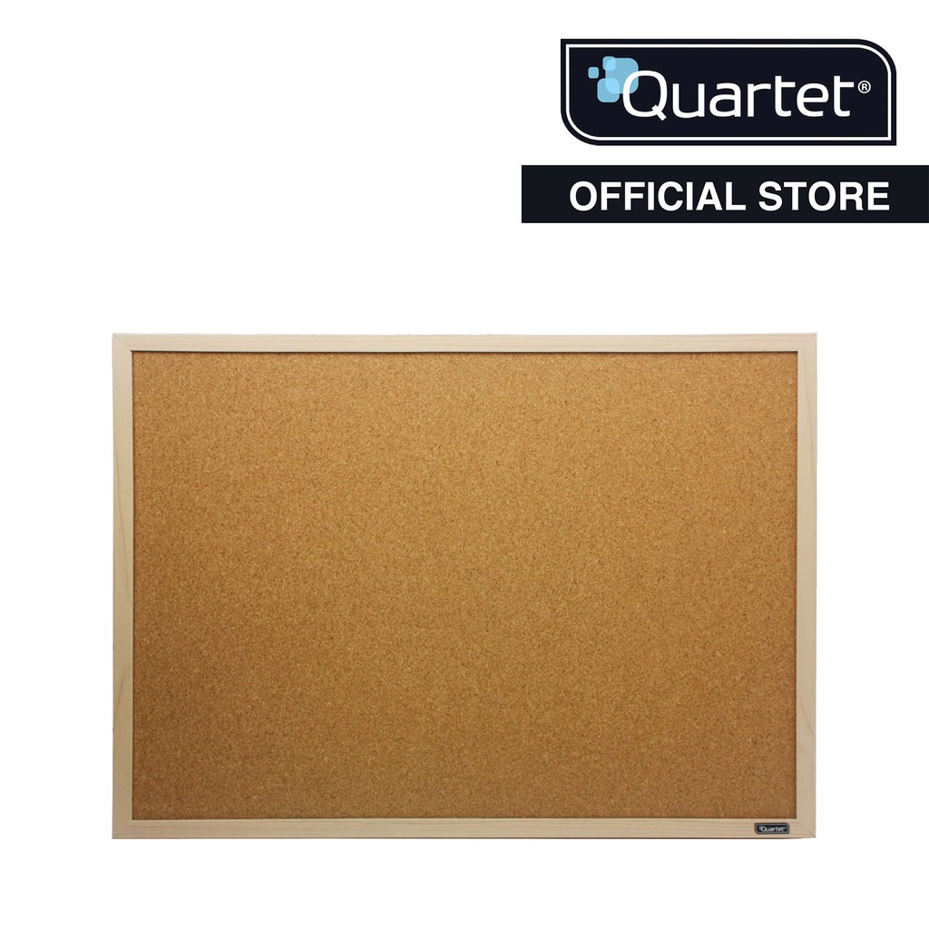 QUARTET Bulletin Corkboard Oak Finish Frame 17 in x 23 in (380342Q ...