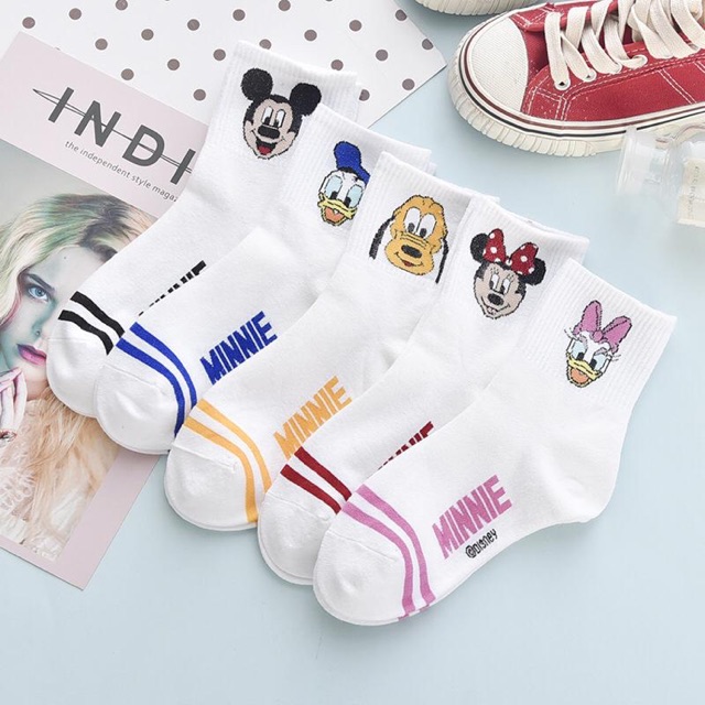 [🇲🇾Ready Stock]Adult Cute Disney Character Socks Stocking Disney Mickey ...