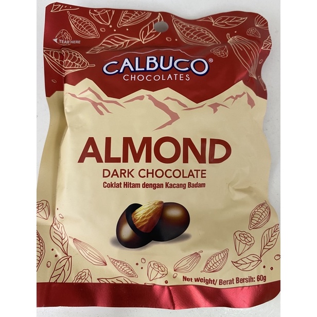 Calbuco Almond Dark Chocolate 60g / Calbuco Almond Milk Chocolate 60g ...