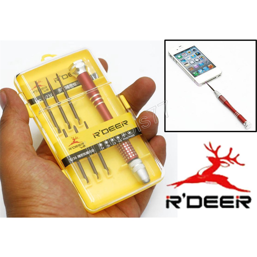 R'Deer 6-in-1 Pentalobe Screwdriver Set For IP Smart Phone Repair Tools ...