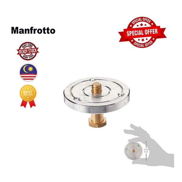 Manfrotto 208HEX 3/8-Inch Camera Mounting Platform Adapter (Silver ...