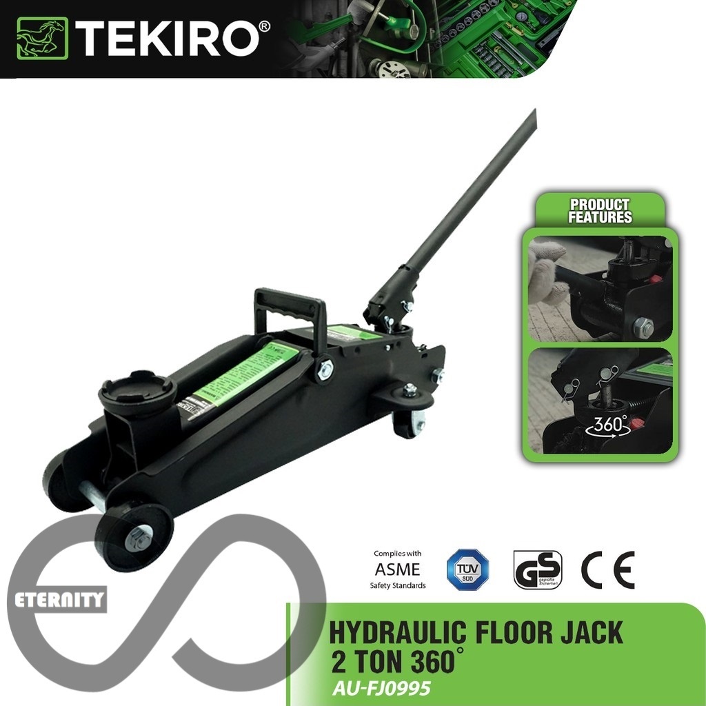TEKIRO Hydraulic Floor Jack 2 Ton 360° Dongkak Buaya ( AU-FJ0995 ...
