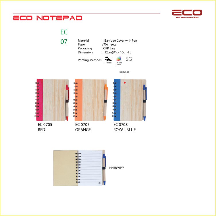 ECO NOTEPAD EC07 [BASIC MASS TRADING SDN BHD] | Shopee Malaysia