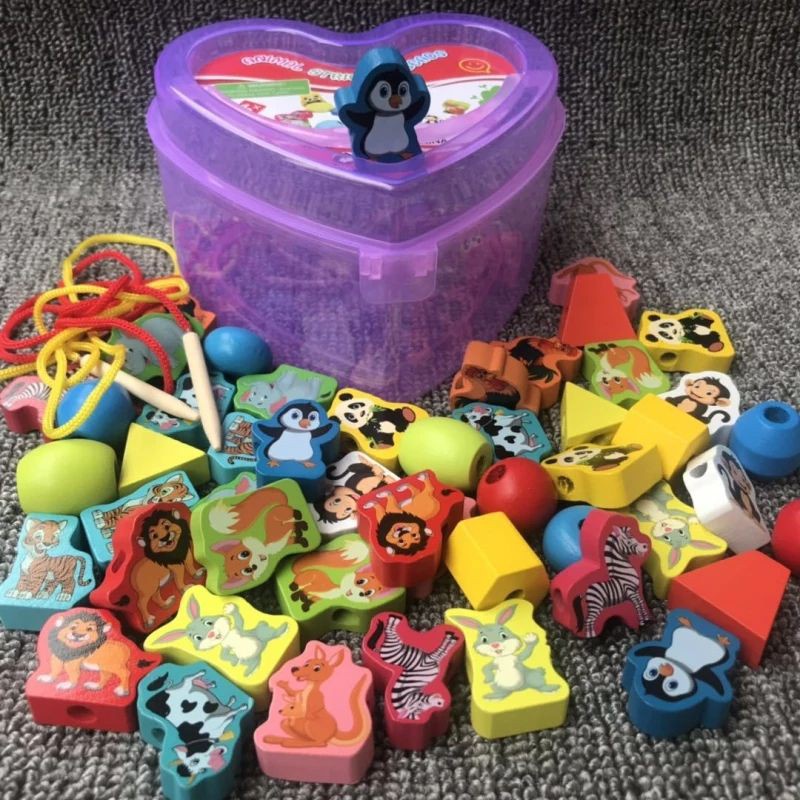 Heart-shaped Beads String Box Helps Children Practice The Patience And ...