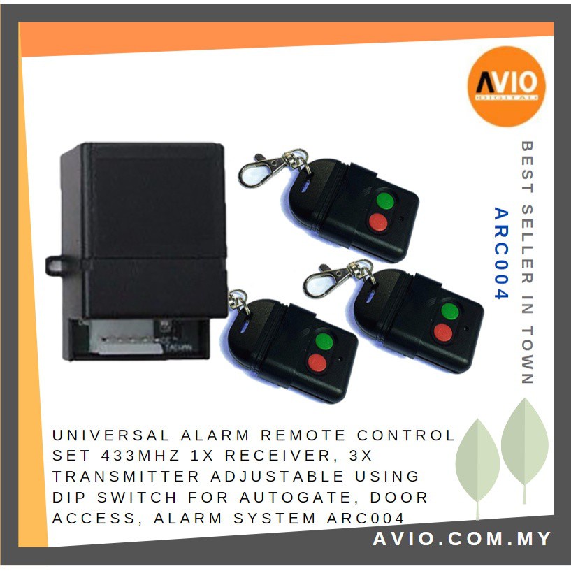 Universal DIP Switch Autogate Alarm Door Access Remote Control Set ...