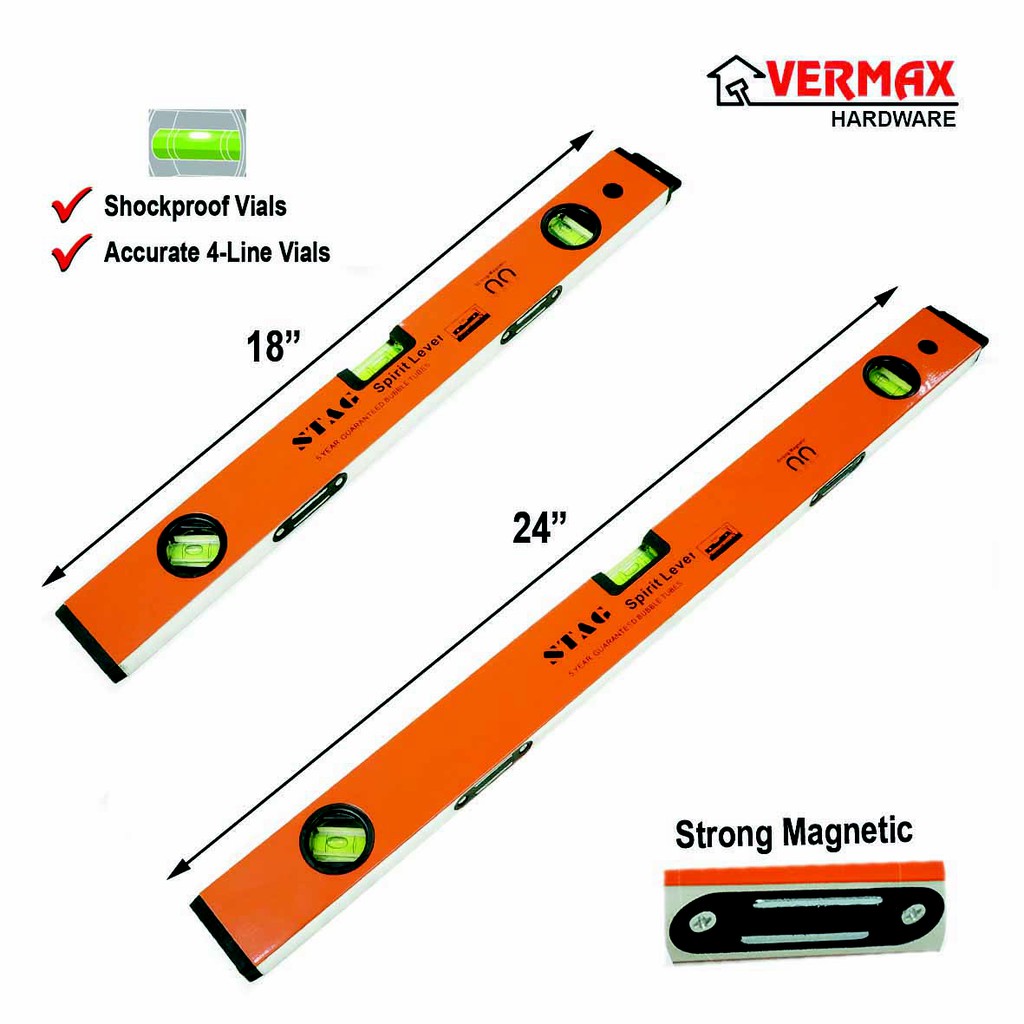 Magnetic Spirit Level / Torpedo / Box Level / Waterpass pengukur rata ...