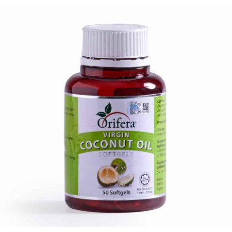 Orifera Virgin Coconut Oil Softgel + 50's (lauric acid, Monolaurin ...