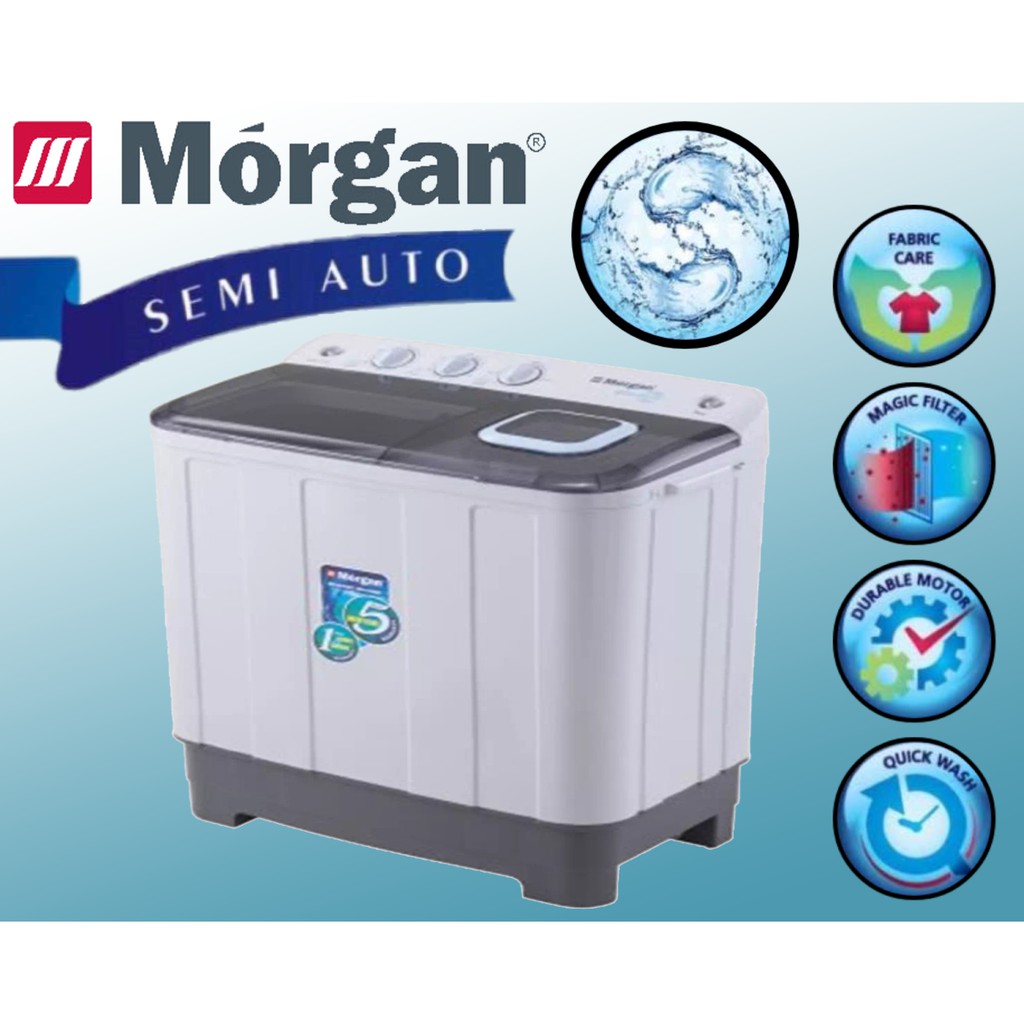 MORGAN 7KG SEMI AUTO WASHING MACHINE MWM-1370SA | Shopee Malaysia