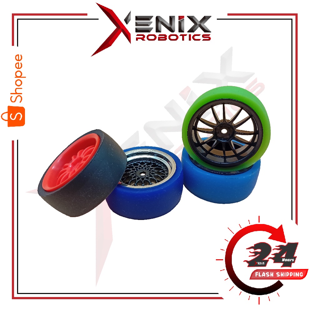 Silicone Wheel Pair ( 64mm Diameter ) High Friction Good Performance ...