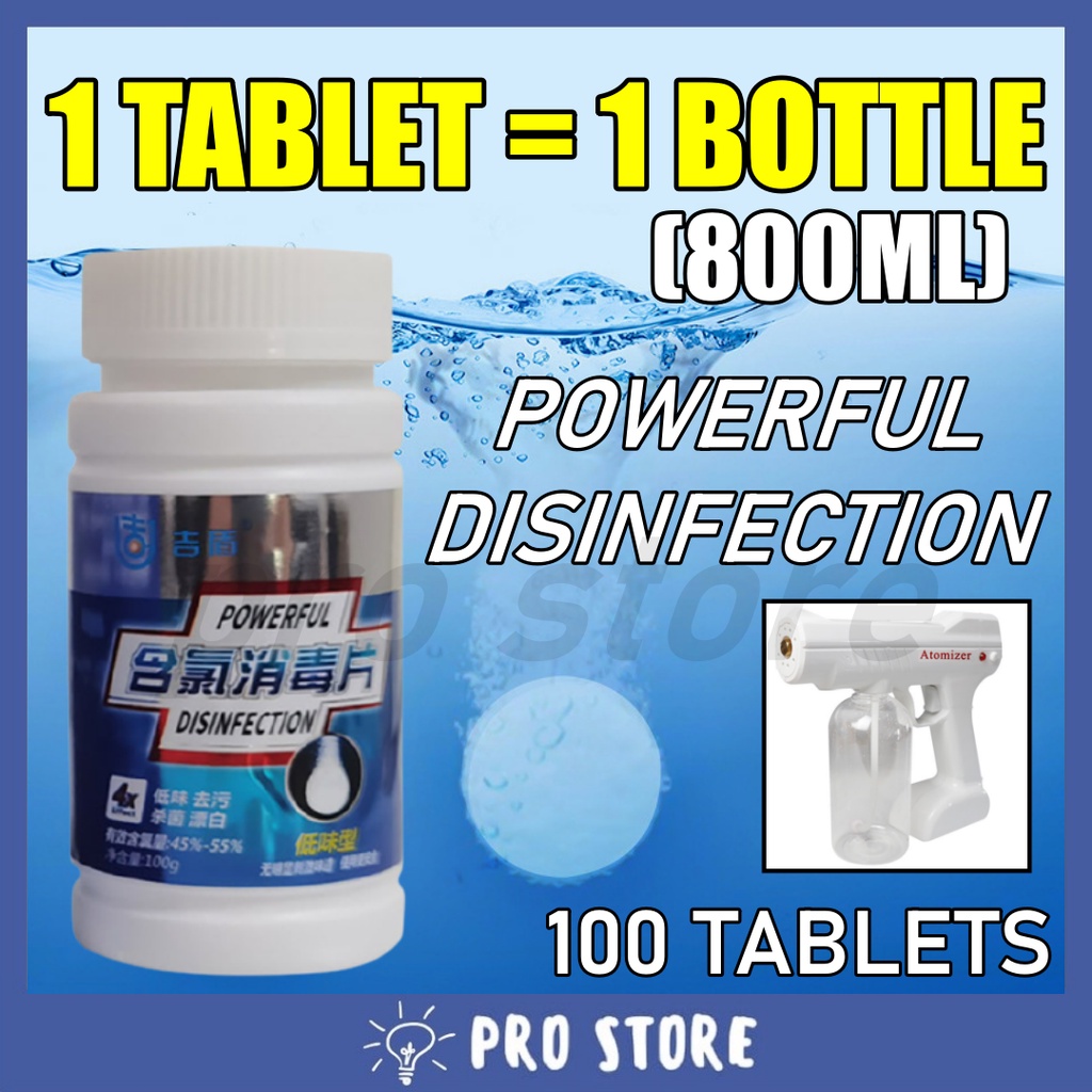 PROSTORE Disinfectant Tablets CLO2 Chlorine Dioxide 100 Tablets ...