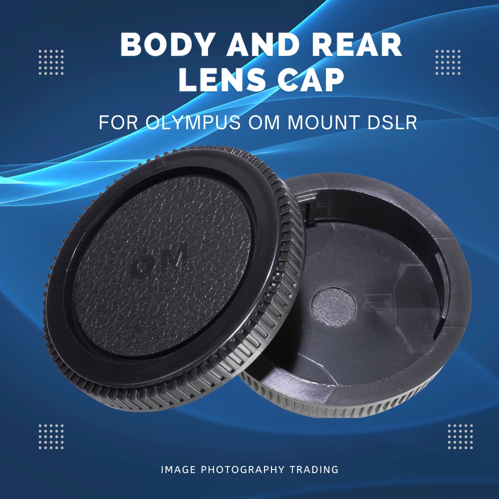 Body Cap Cover and Rear Lens Cap Cover Set for Olympus OM Mount Camera ...