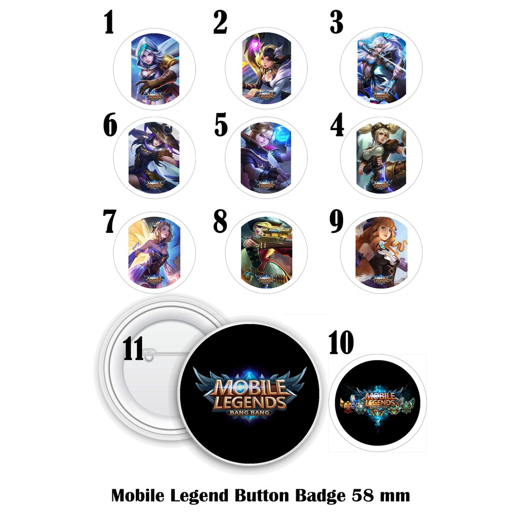 Mobile Legends Button Badge Pin 58 mm collections | Shopee Malaysia