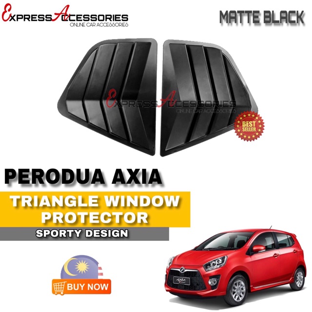 🔥NEW🔥 Perodua Axia 2014-2019 Side Louver 3D Rear Triangle Window Mirror ...