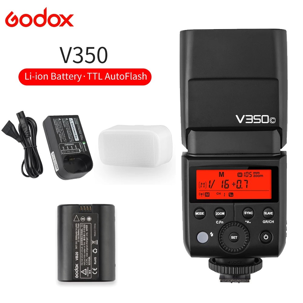 Godox V350 Camera Speedlite Flash Built-in Lithium Battery V350C V350N ...