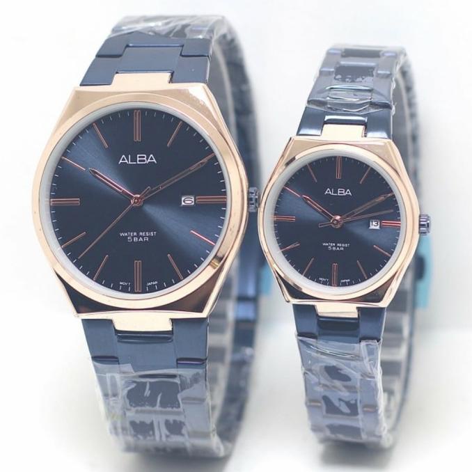 Alba Couple Stainlistel Watches | Shopee Malaysia