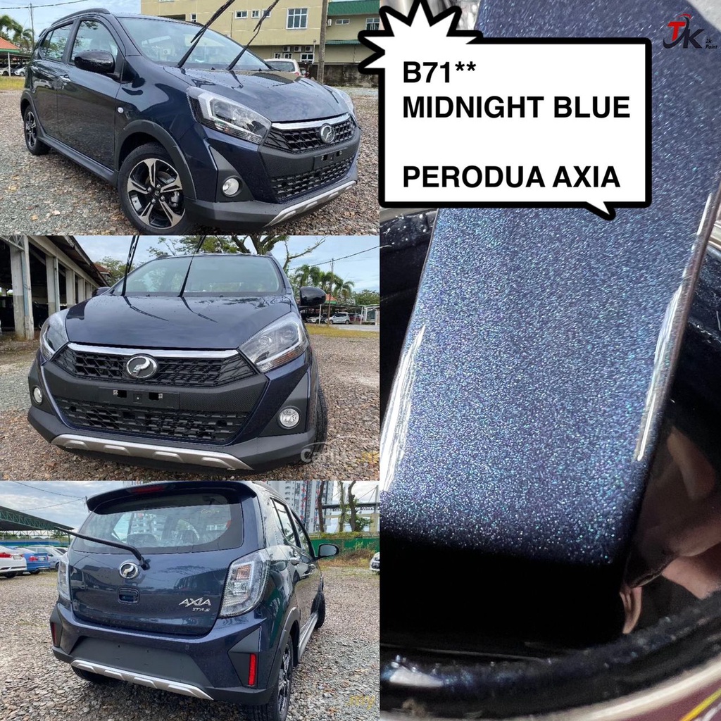 B71** MIDNIGHT BLUE - PERODUA AXIA - 2K PAINT/CAR PAINT/CAT BANCUH/CAT ...