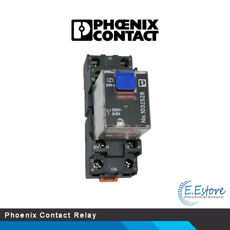 Phoenix Contact Relay 2PDT / 4DPT with LED indicator / Test Button ...