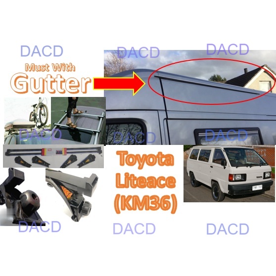 Toyota Liteace (KM36) Turbo Auto Car Van Roof Rack Carrier Top Holder ...