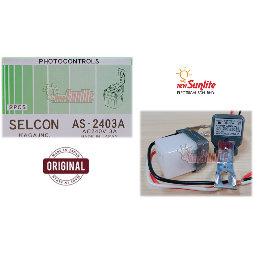 (Made in Japan) Selcon 3A / 6A / 10A Photocontrols Switch Photocell ...