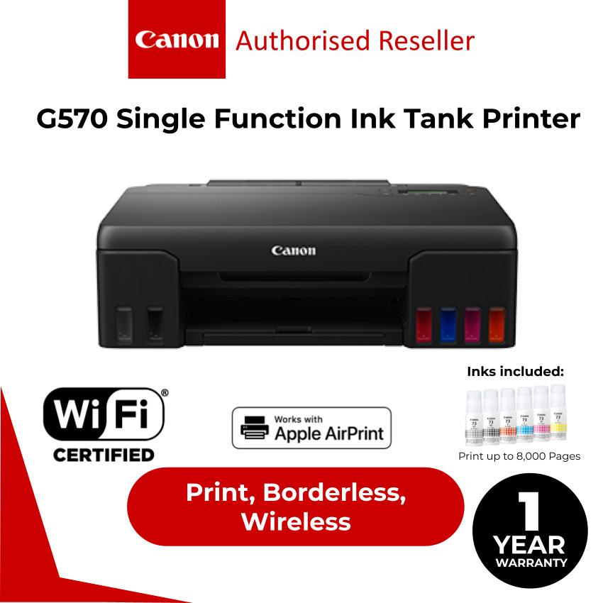 CANON Pixma G570 Single Function Ink Tank Wireless High Volume Photo ...