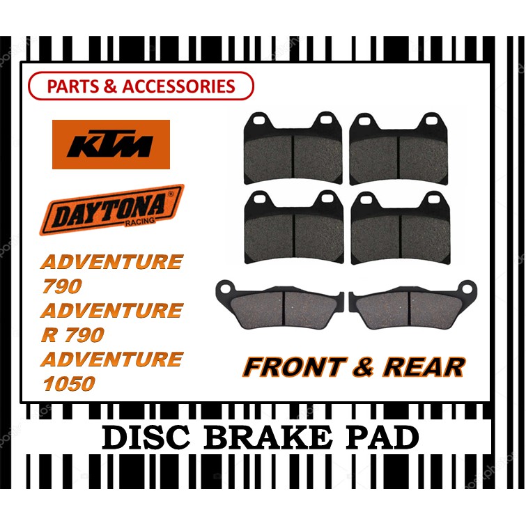 KTM ADVENTURE 790 1050 BRAKE PADS SET FR0NT & REAR DAYTONA TYPE ...