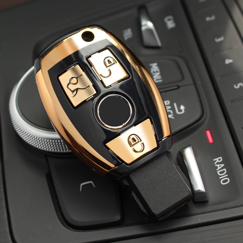 Car Key Case Cover Key Bag For Mercedes Benz A B C S Class AMG GLA CLA ...