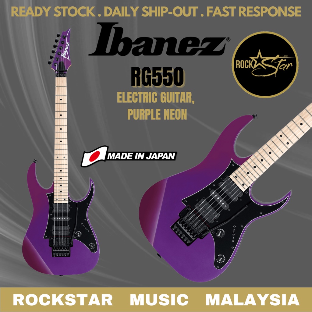 Ibanez RG550 Genesis Collection Electric Guitar, Purple Neon (RG-550 ...