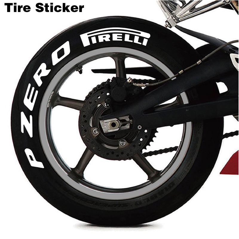 Rubber 3D Car Motorcycle Tire Stickers Wheel Rim Tyre Stripe Letters ...
