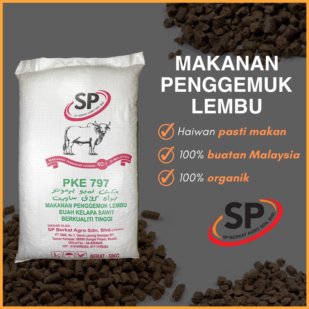SP Berkat 797 Makanan Penggemuk Lembu / Dedak Lembu PKE Biji Kecil ...