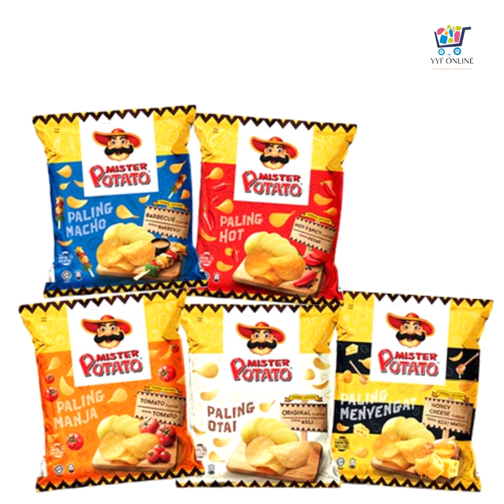 Mister Potato Snack Assorted Flavours -Original/ Hot&Spicy/ Barbecue ...