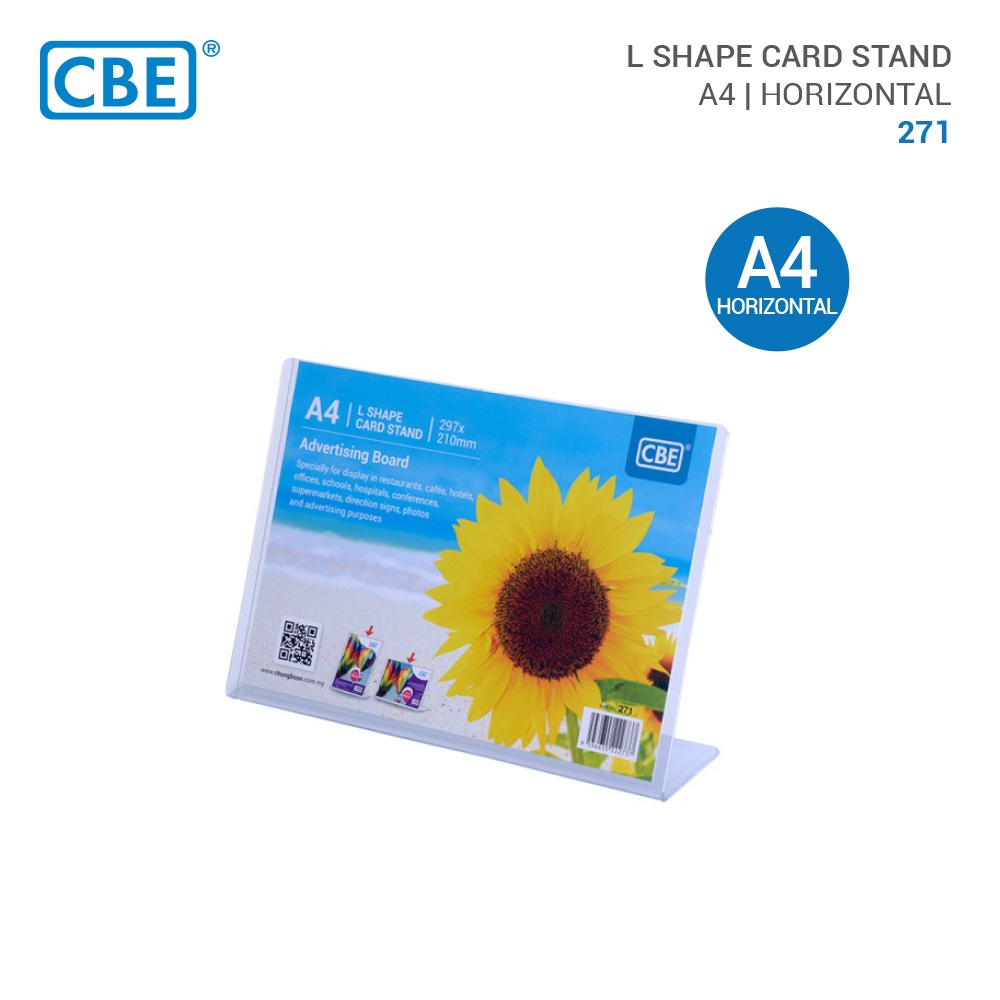 CBE L Shape Acrylic Card Stand/ Display Stand/ Menu Stand | Shopee Malaysia