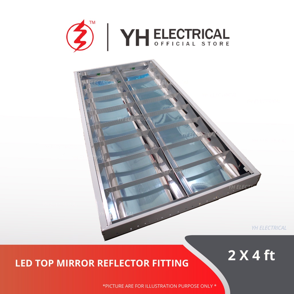 2X4 ft LED Top Mirror Reflector fitting/ Ceiling Down Light/Office ...