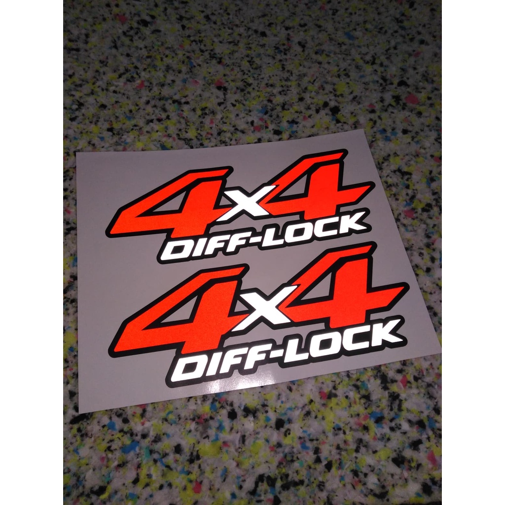 Sticker 4x4 Diff-Lock Reflective Cutting Assembly 32x12 cm. (Mount The ...