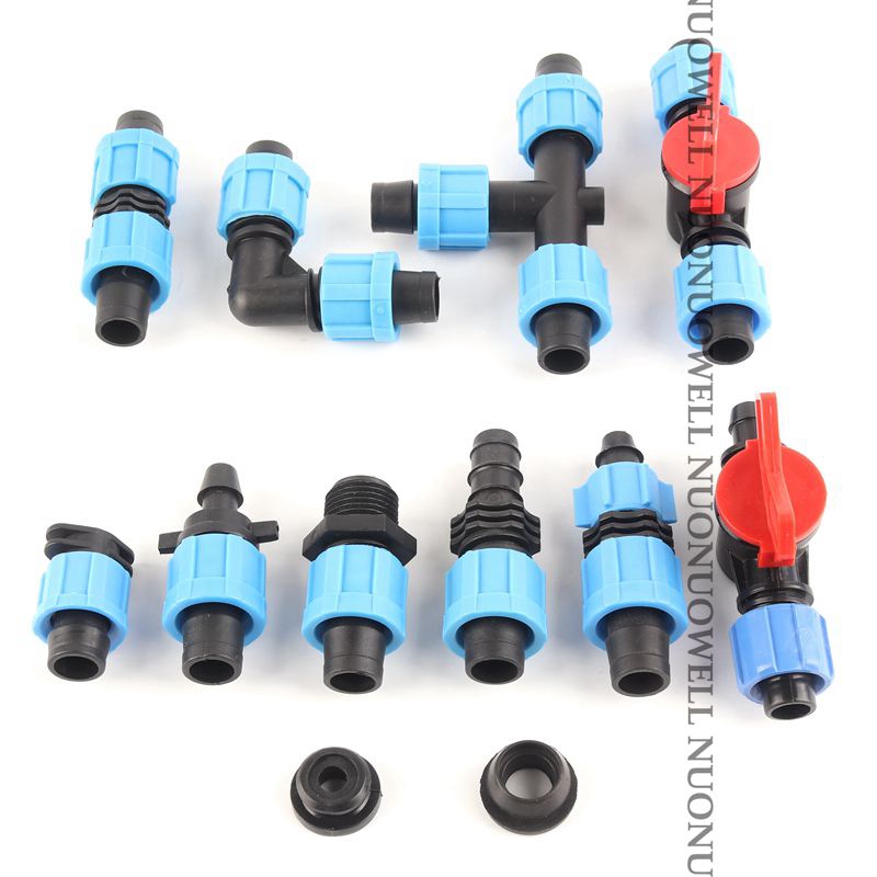 5pcs 16mm Drip Irrigaton Hose Connectors Drip Hose Fittings Lock Nut ...