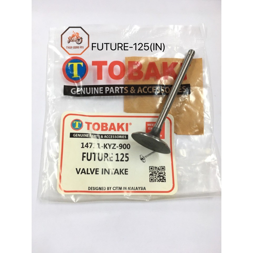 FUTURE-125 Standard Valve Set Intake/Exhaust Valve (TOBAKI) | Shopee ...
