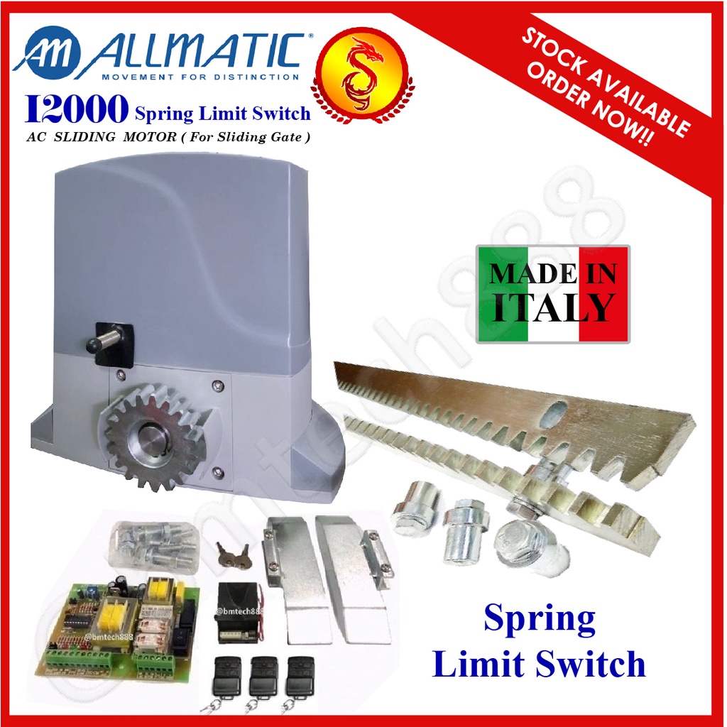 AutoGate AST Sliding AC i-2000 Spring Type Italy Technology Full motor ...