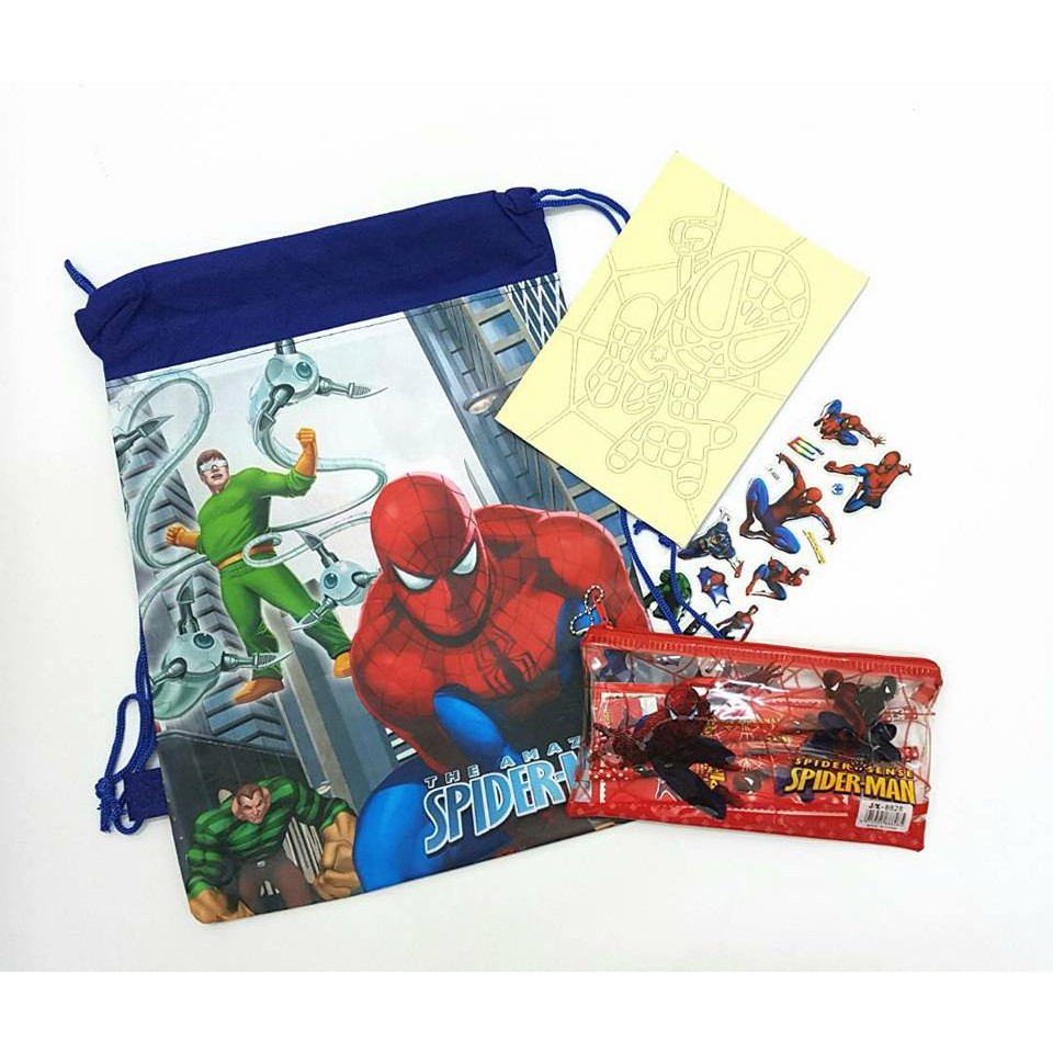 Superhero Spiderman Drawstring Party Pack | Cartoon Goodie Bag | Party ...