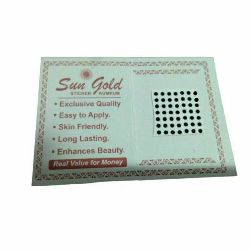Shilpa, Sun Gold & Eyetex Pallavi Bindi/Pottu Sticker (Black/Deep Red ...