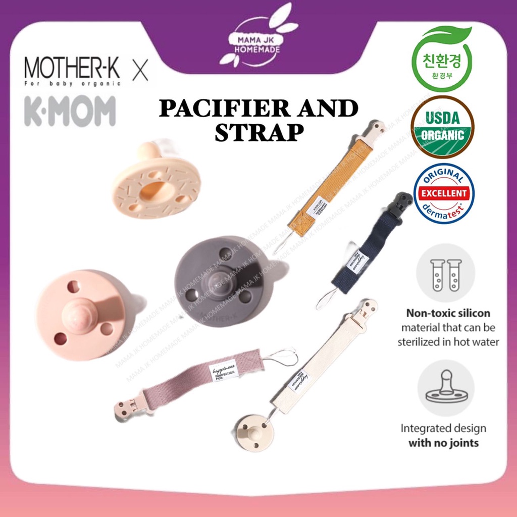 Mother-K 100% Silicone Pacifier / Pacifier Strap | Shopee Malaysia