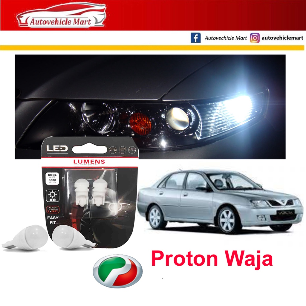 Proton Waja LUMENS T10 W5W Cool White LED 4090 6000K 12V (1Set 2pcs ...