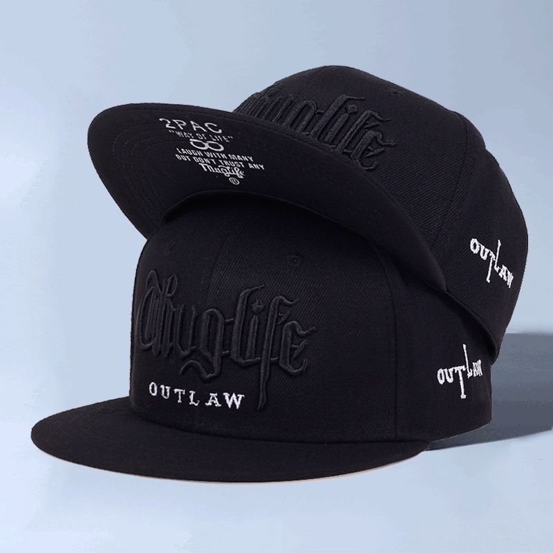 Snapback Caps topi lelaki Outdoor sports thug life cap 2PAC embroidery ...