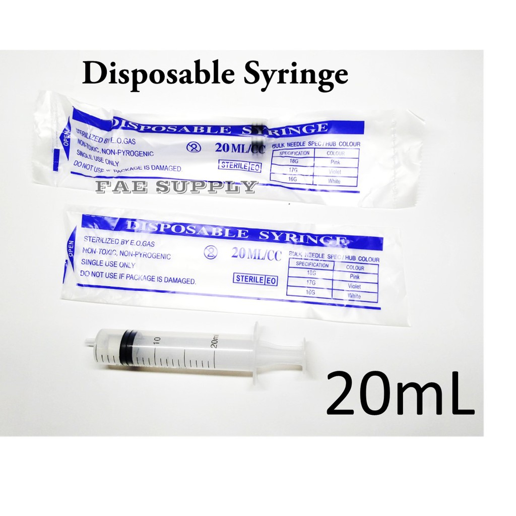 Picagari Syringe Luer Slip 1 5 10 12 20 30 50 60 ml cc individual pack sterilized feeding ...
