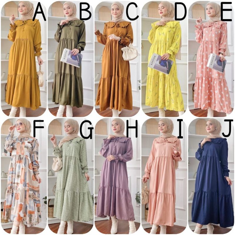Nada Midi dress Original by (Material adem G-G) | Shopee Malaysia