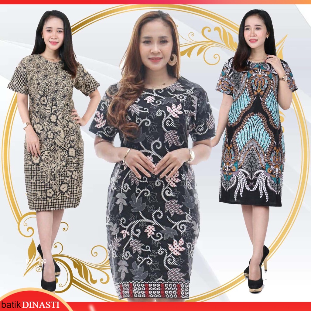 PUTIH Batik Dress - Short Dress With Beautiful White Floral MOTIF ...