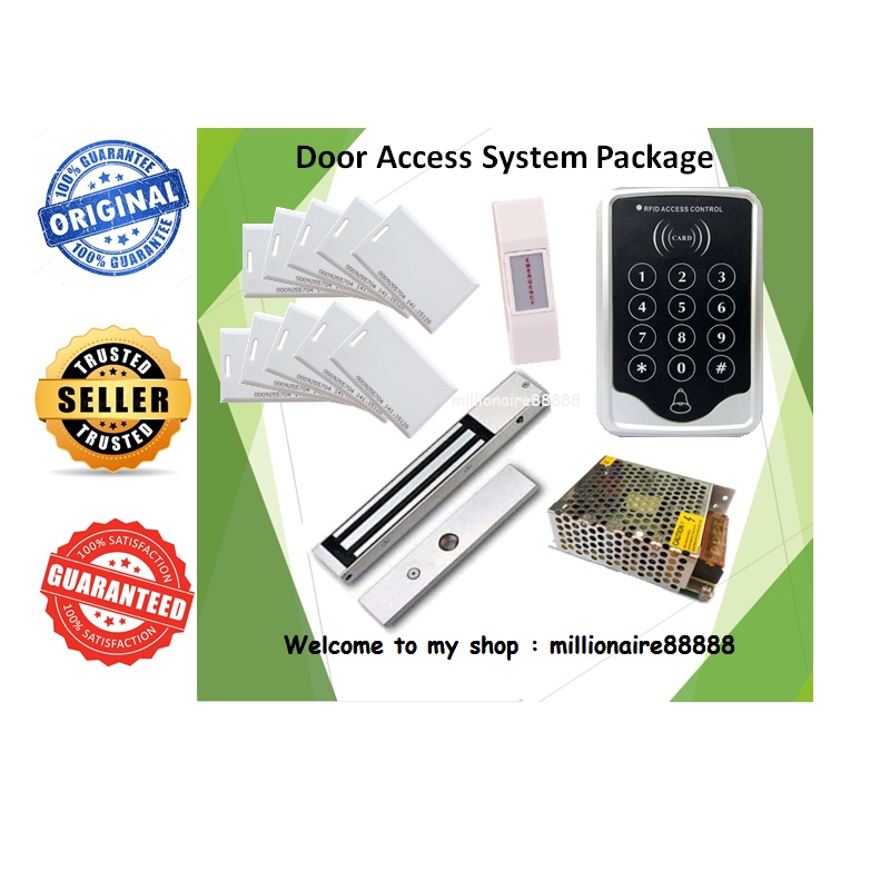 Package for Door Access System - EM Lock 600lbs, Reader, Power Supply ...