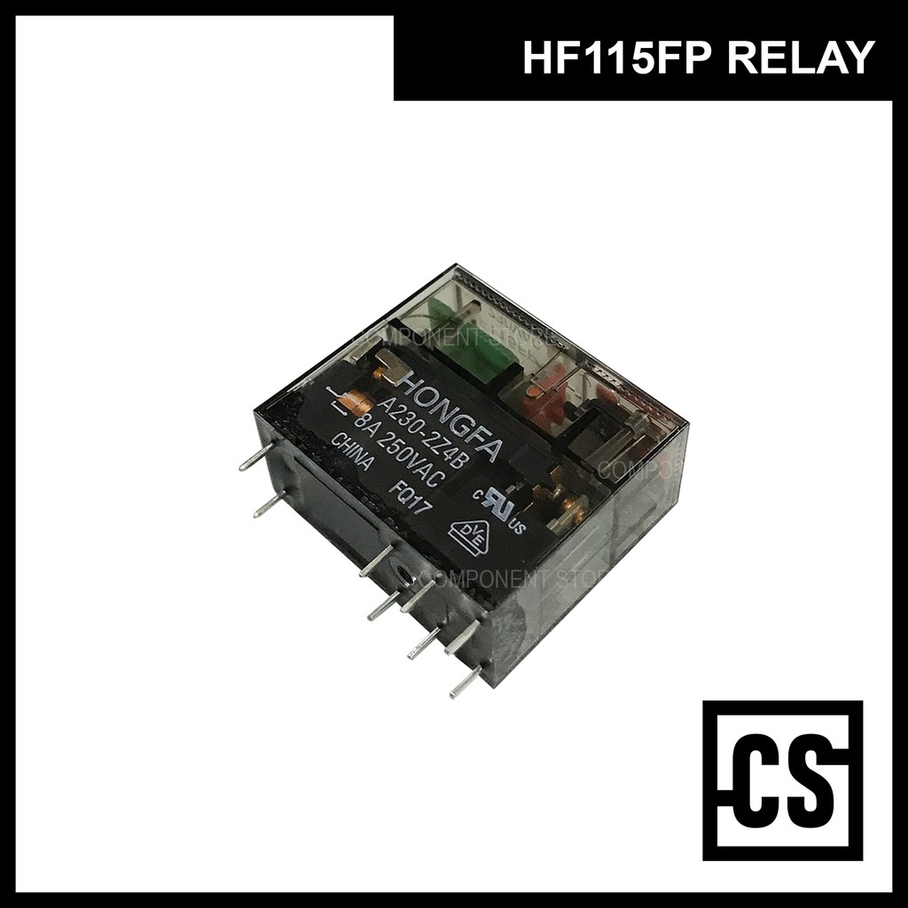 HF115FP Coil 230VAC, Contact 8A Relay Hongfa Relay Autogate Panic Alarm CCTV Photo Sensor Smoke ...