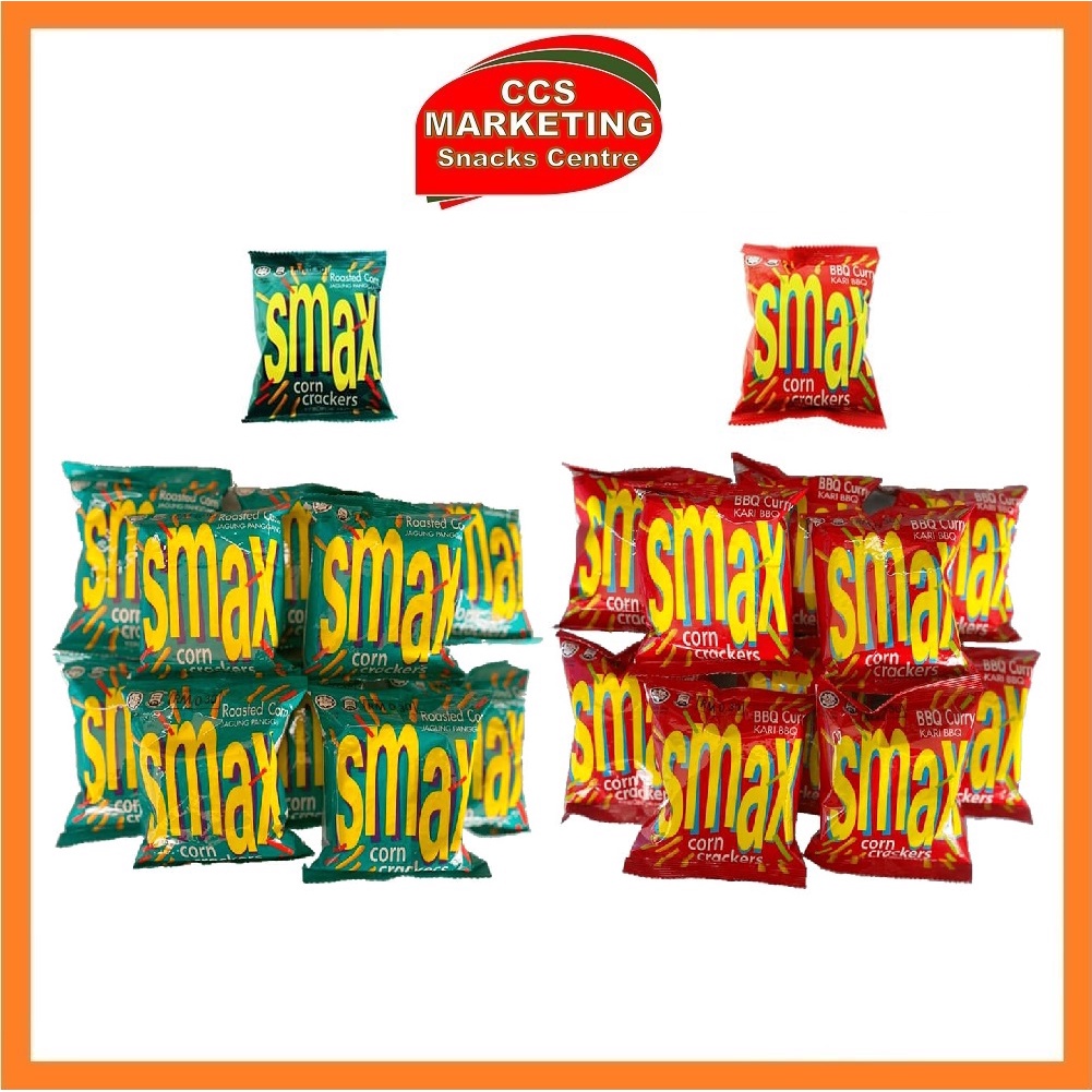 CCS Smax Corn Crackers Roasted Corn / Bbq Curry ( 14g x 30pcs ...