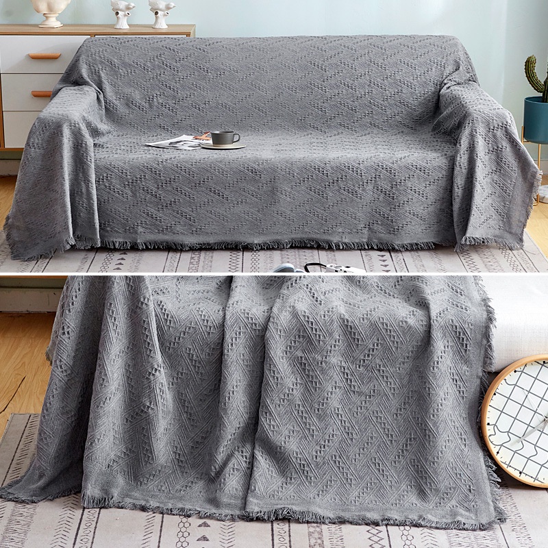 KakiDeco Cloth White Modern Sofa Ins Cover Universal Blanket Ins Wind ...